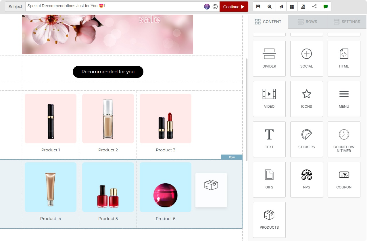 Personalized product recommendations email newsletter campaigns - NewsMAN
